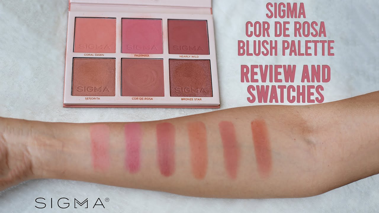 Sigma Cor De Rosa blush palette - My review and swatches!! - YouTube