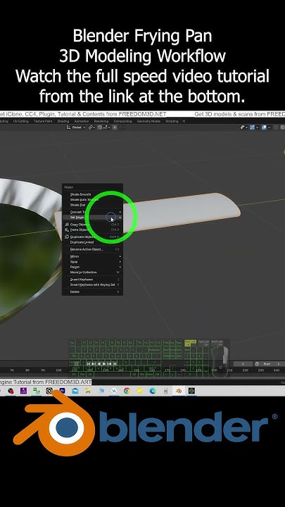 Blender Frying Pan 3D Modeling Workflow #blender #3dmodeling #tutorial #fryingpan #pan #workflow ...
