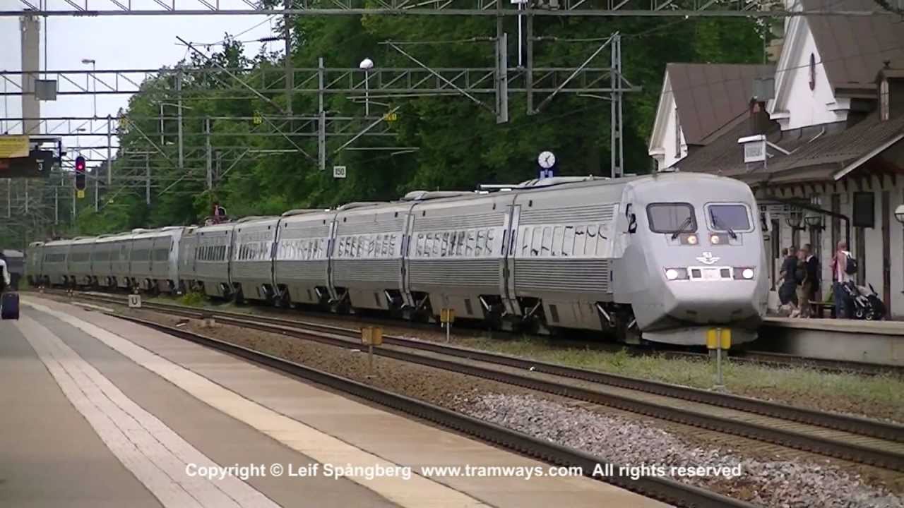 SJ X2 multiple trains at Katrineholm, Sweden - YouTube
