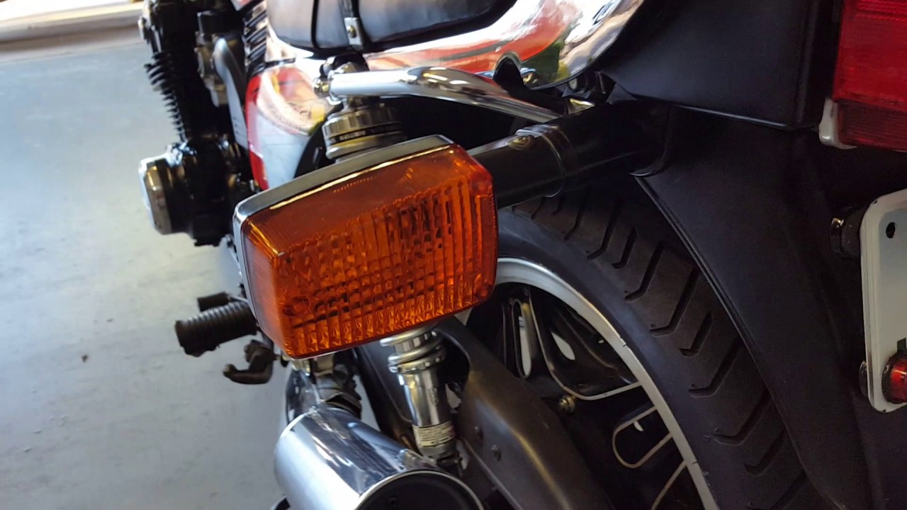 CB750F lights and blinkers - YouTube