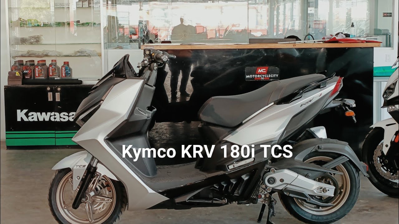 Kymco KRV 180i TCS specifications scooter na may swing arm. - YouTube
