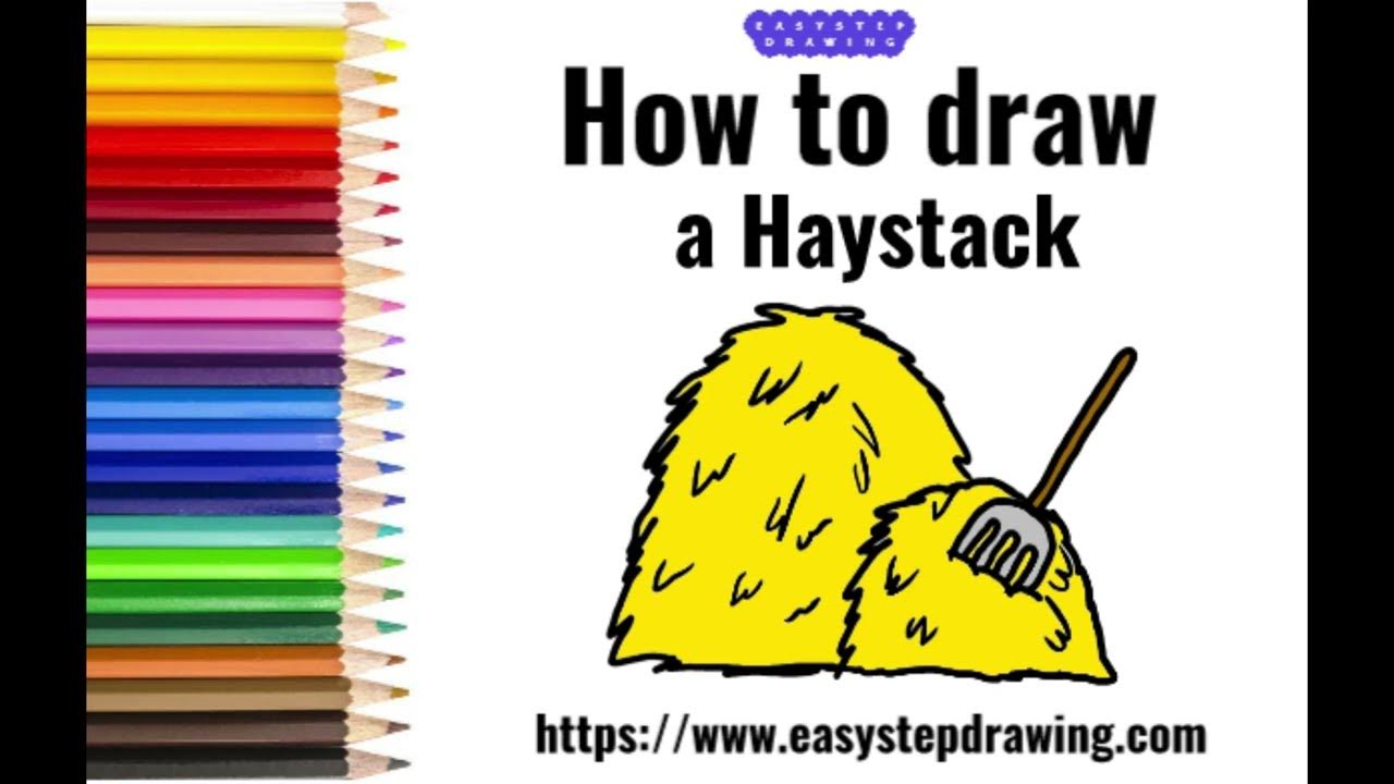 Draw easy step Hay Stack #haystack #easystepdrawing #farmer #garden ...