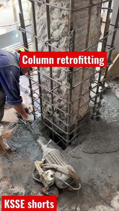 Column retrofitting using concrete jacketing techniques to improve the building SSS #learning ...
