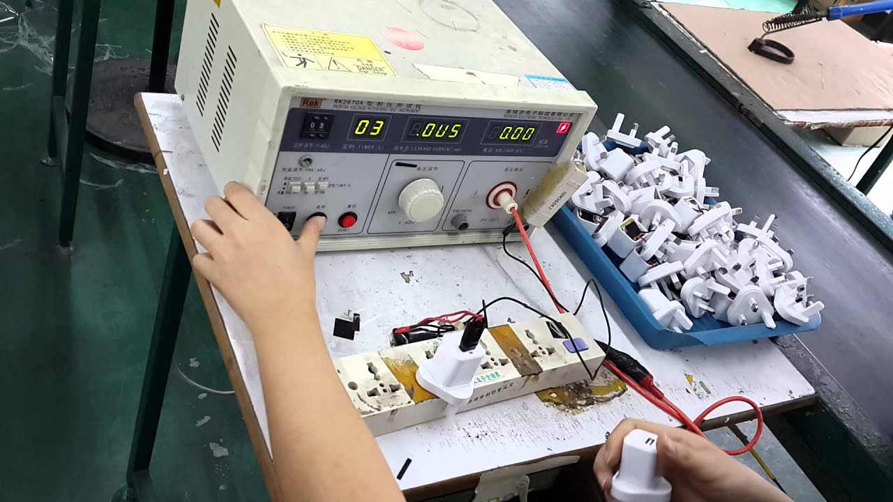 3000V high voltage Test for UK mobile phone charger - YouTube