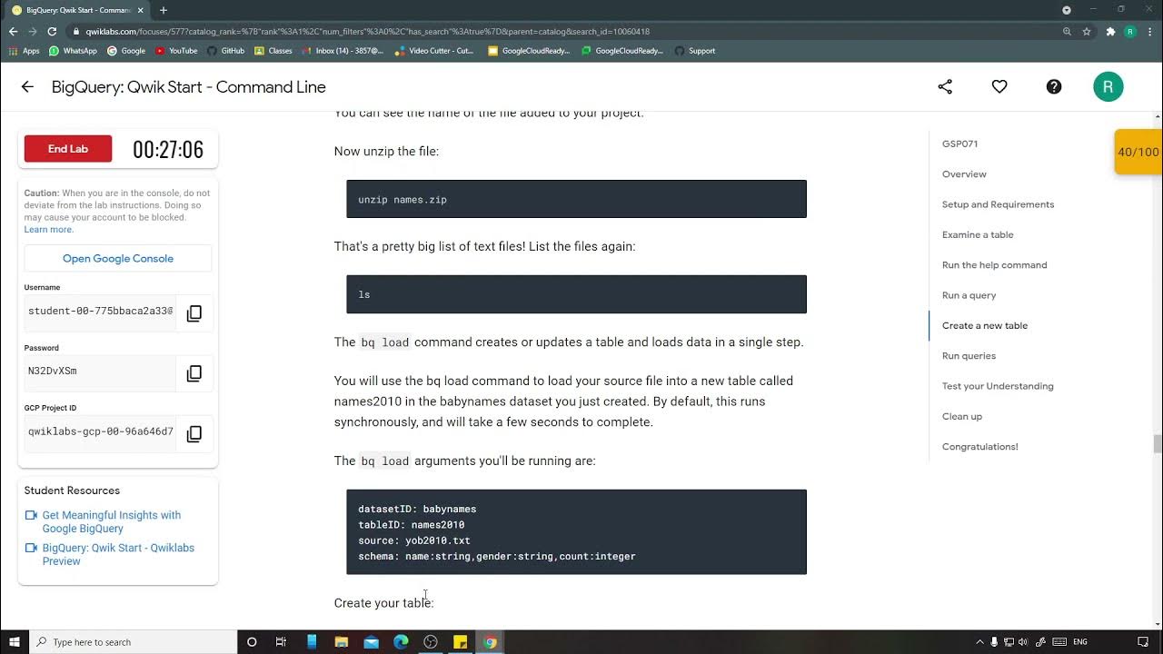 BigQuery: Qwik Start - Command Line | Qwiklabs [GSP071] - YouTube