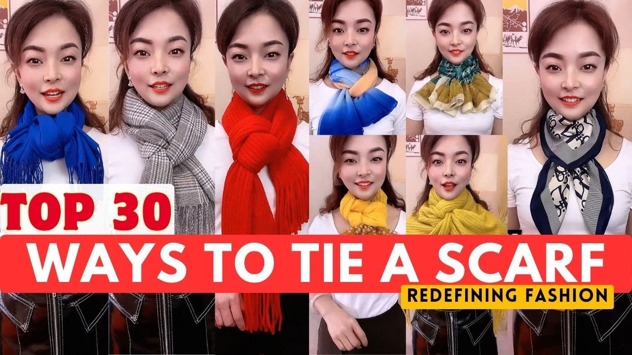The 30 stylish ways to tie a scarf in 2024| Easy scarf styles for girls ...