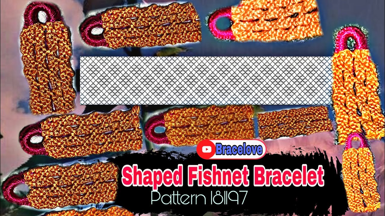 Shaped Fishnet Bracelet | Pattern 181197 | Braceletbook - YouTube
