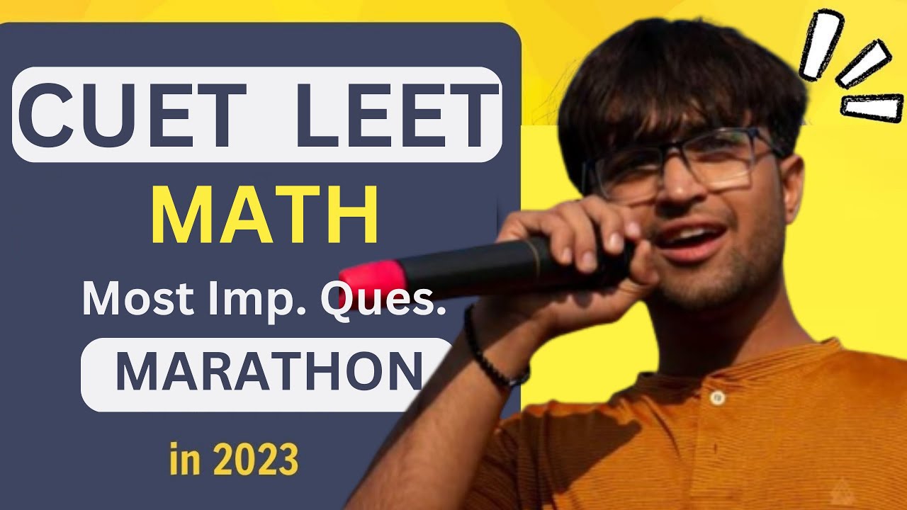 CUET LEET 2022 MATH PAPER 2 PYQ QUICK REVISION SESSION FOR GCCIANS BT DP SIR - YouTube