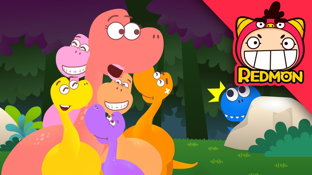 Five little dinosaurs went out one day | Super songs | Nursery rhymes ...