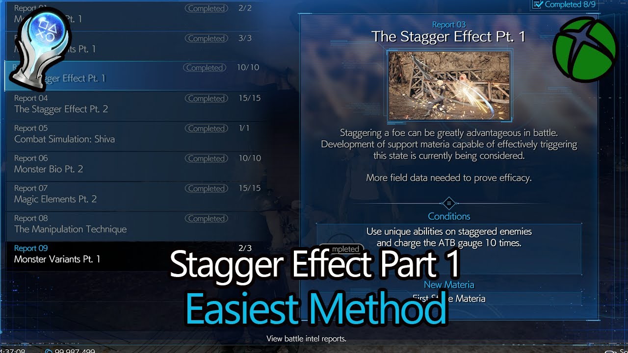 Easiest Method, Stagger Effect Part 1 - FF7 Remake Intergrade (Xbox,PS5 ...