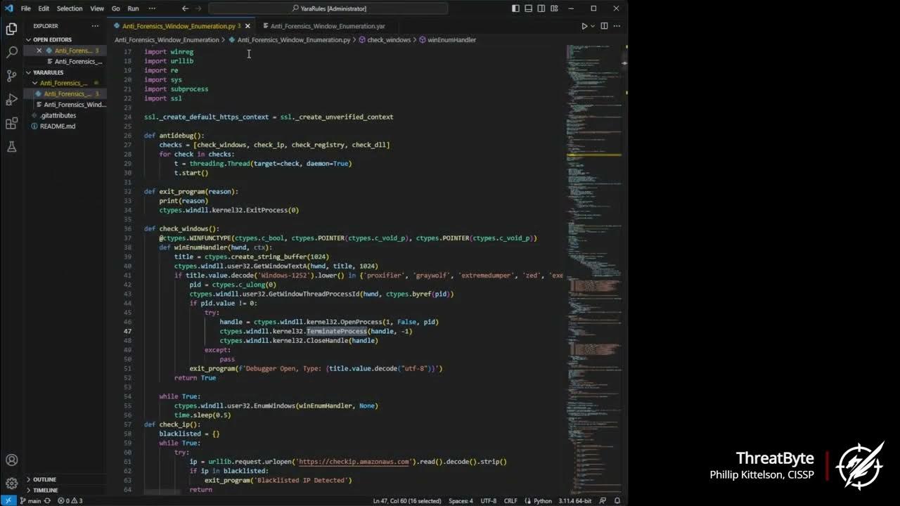 YARA Rules to Detect Anti-Forensic Methods - YouTube