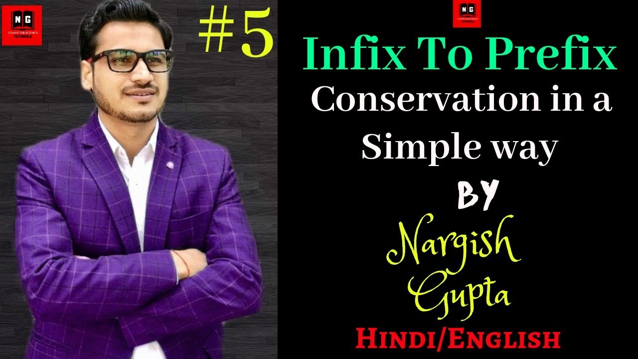 Infix To Prefix Conversion Using Stack Data Structure Part 15 Youtube