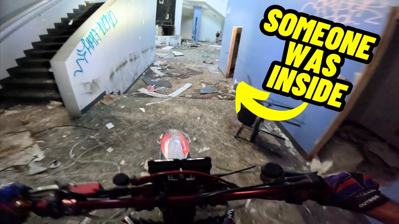 Riding a Motorcycle Inside An Abandoned Building! - YouTube