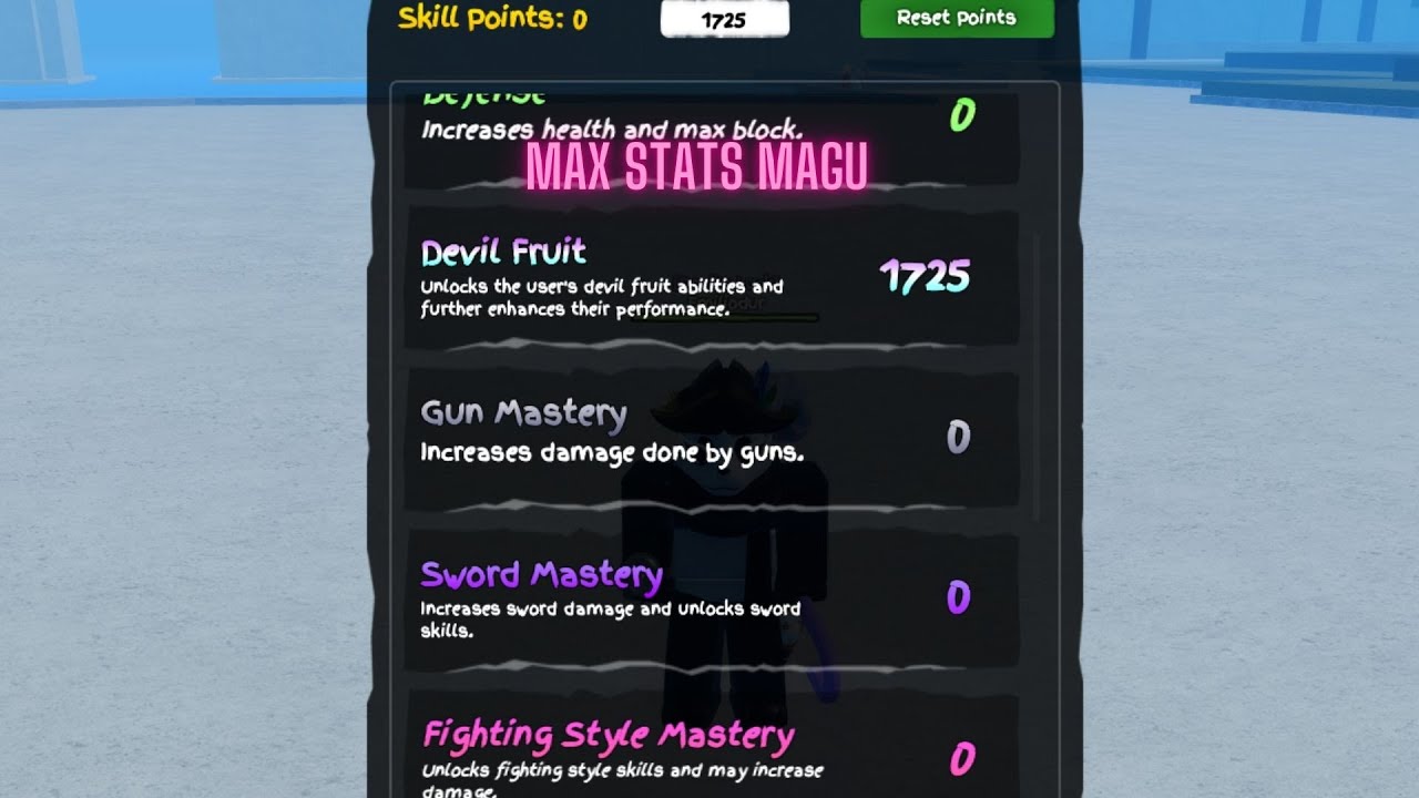 [GPO] MAX STATS MAGU/STATS CAP - YouTube