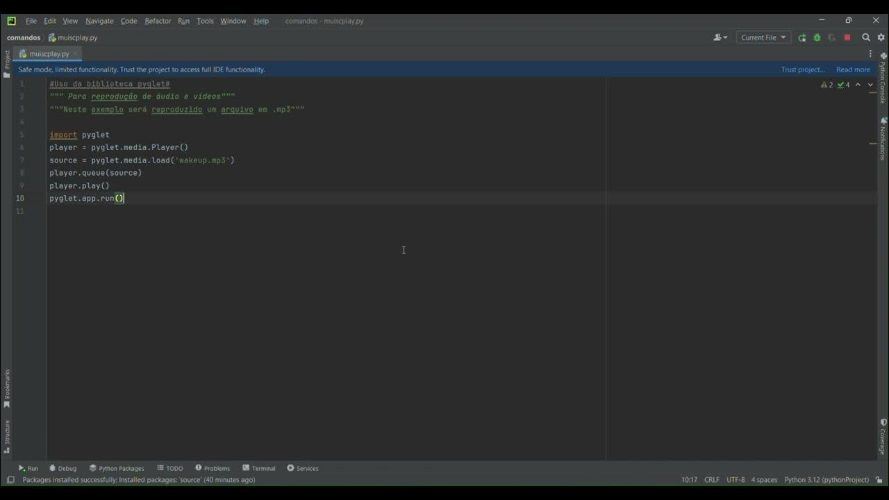 "Reprodução de Áudio em Python com Pyglet" - YouTube