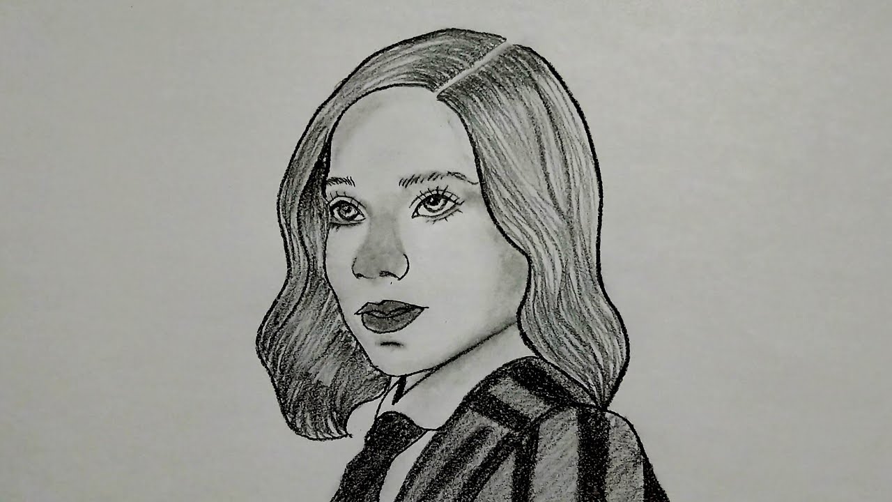 How to Draw Wednesday Enid Sinclair Step by Step - YouTube