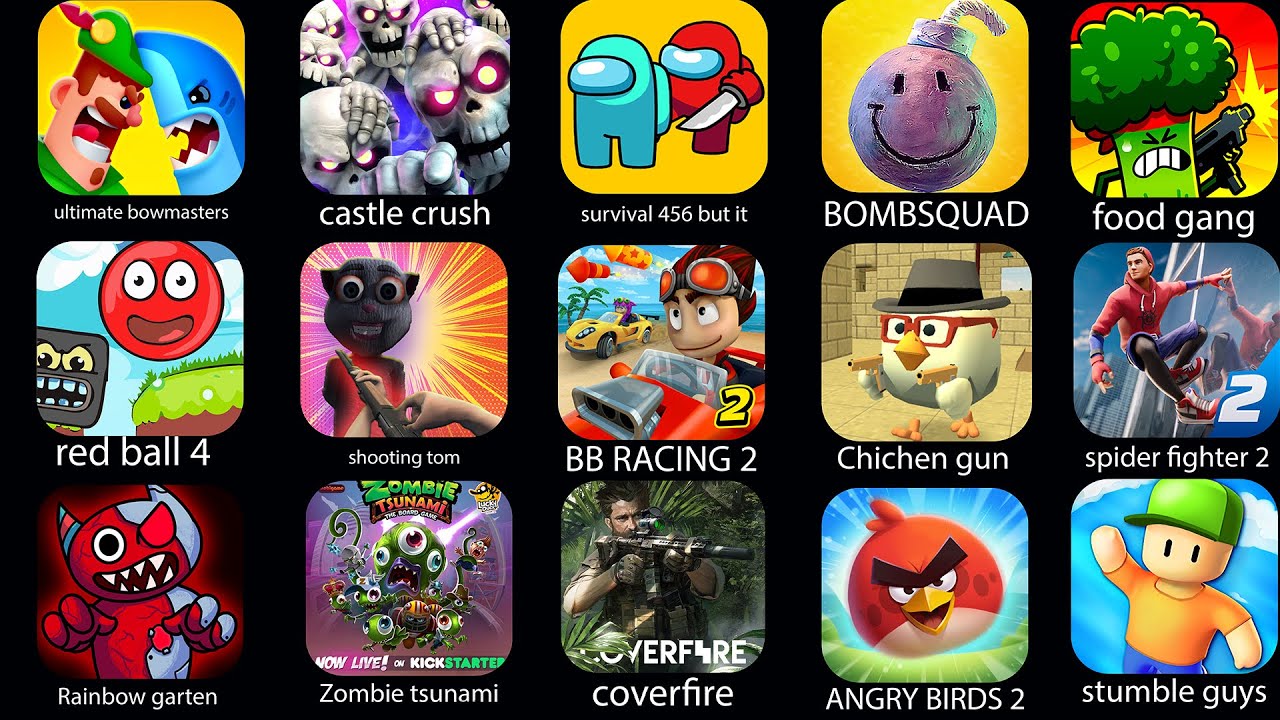 Angry Birds 2, Supreme Duelist Stickman, Zombie Tsunami, Red Ball 6 ...