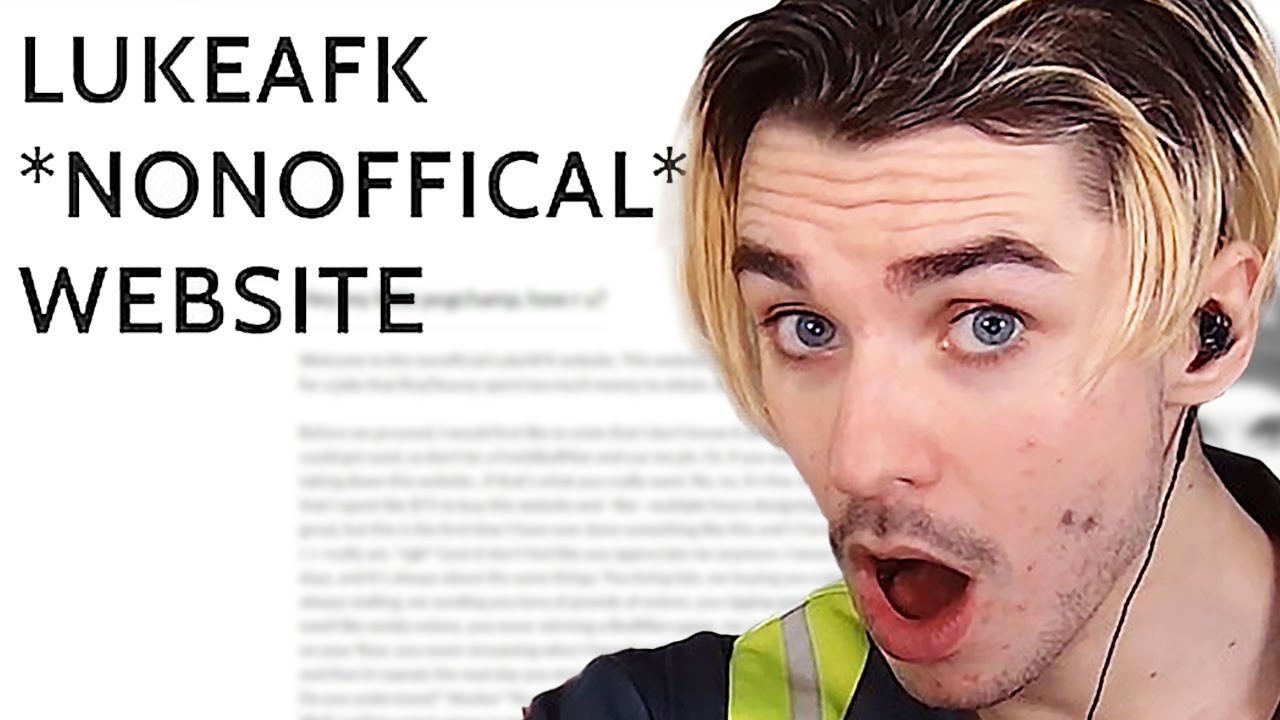 fan makes an ENTIRE website just to troll lukeafk - YouTube
