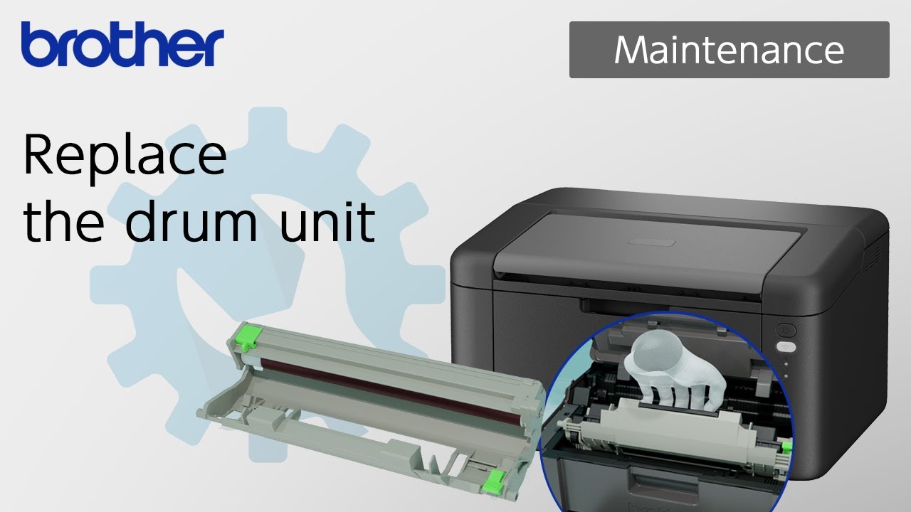 Replace the drum unit(LED models) [Brother Global Support] - YouTube