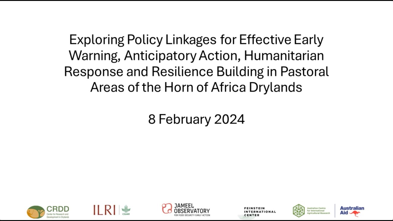 Early warning systems and humanitarian responses in the Sudano-Sahel ...