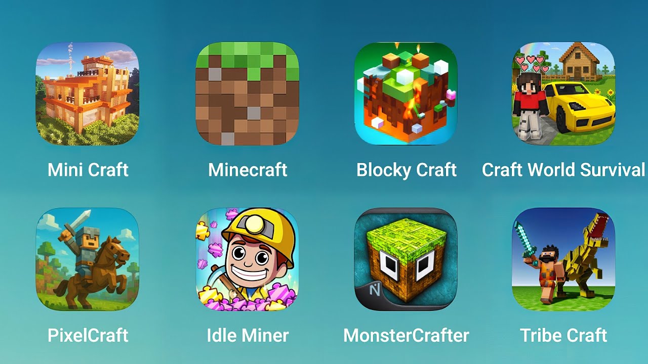 Mini Craft, Minecraft, Blocky Craft, Craft World Survival, PixelCraft ...