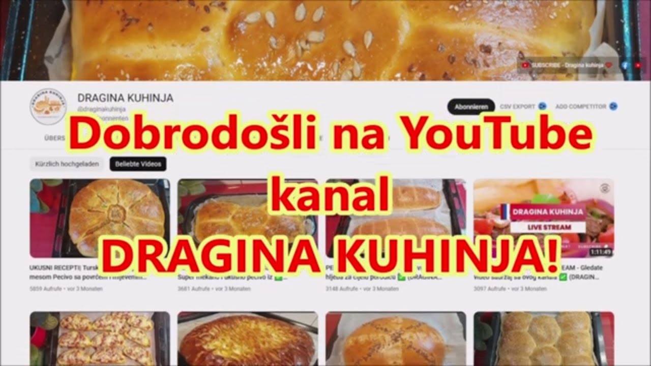 Dobrodošli na YouTube kanal Dragina kuhinja! 🙋‍♂️👋 (VIDEO ALBUM) - YouTube