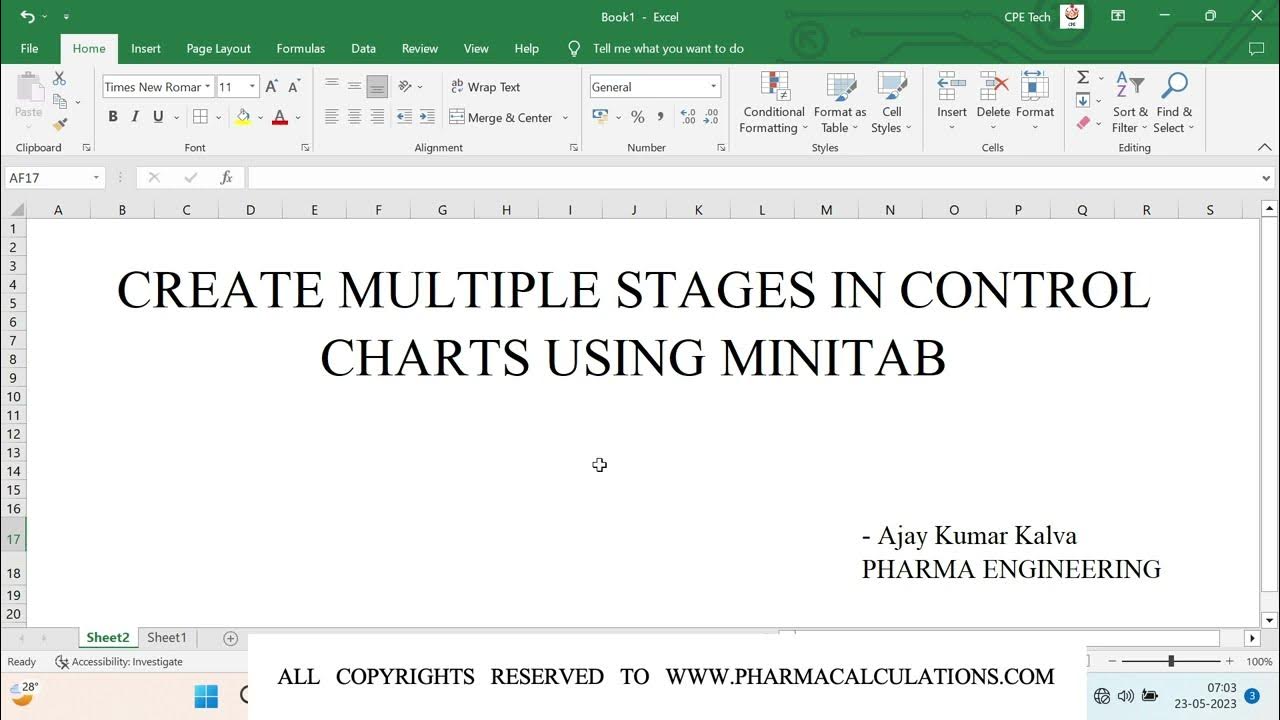 Create multiple stages in control charts using Minitab - YouTube