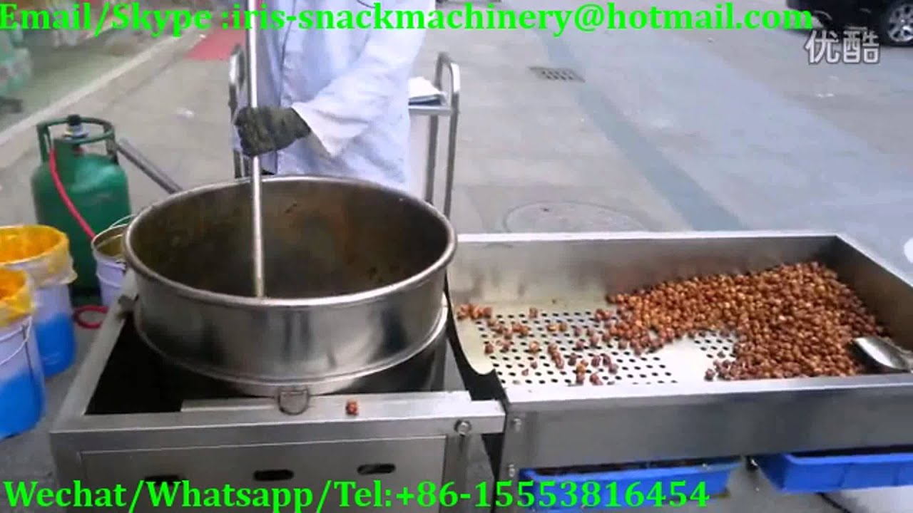 Caramel popcorn machine with chocolate flavored - YouTube