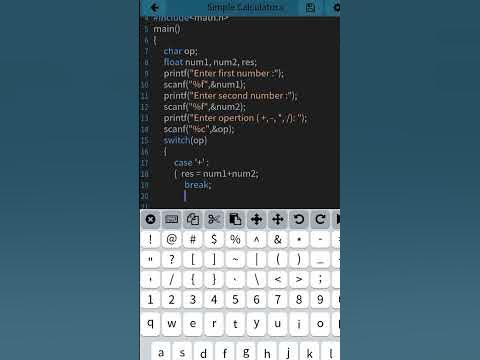 Calculator using switch case in C language...#calculator # switch #case ...