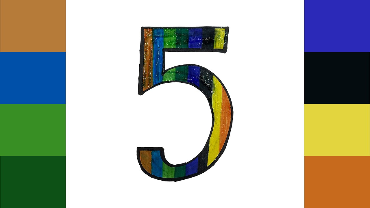 VE Kids Learn & Color | Fun with Colors and Number 5! - YouTube