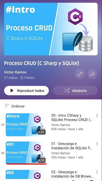 Visual CSharp y SQLite (Proceso CRUD) #visualcsharp #sqlite #crud - YouTube