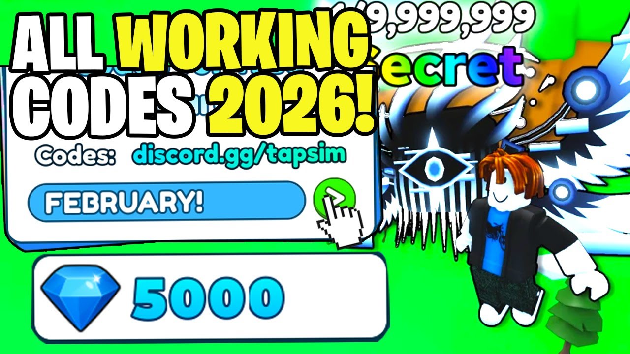 *NEW* ALL WORKING CODES FOR TAP SIMULATOR IN FEBRUARY 2026! ROBLOX TAP ...