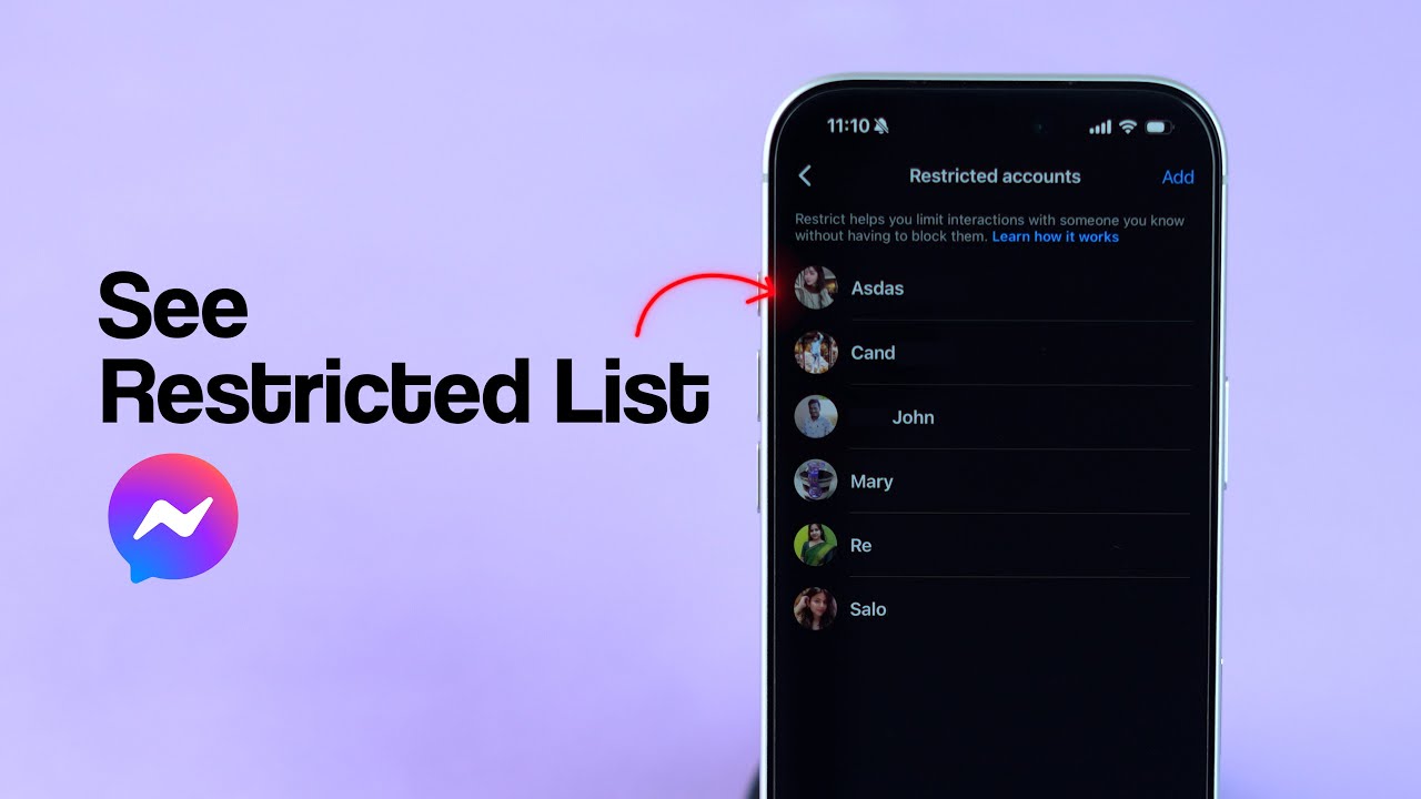 How to See Your Restricted List On Facebook Messenger - YouTube