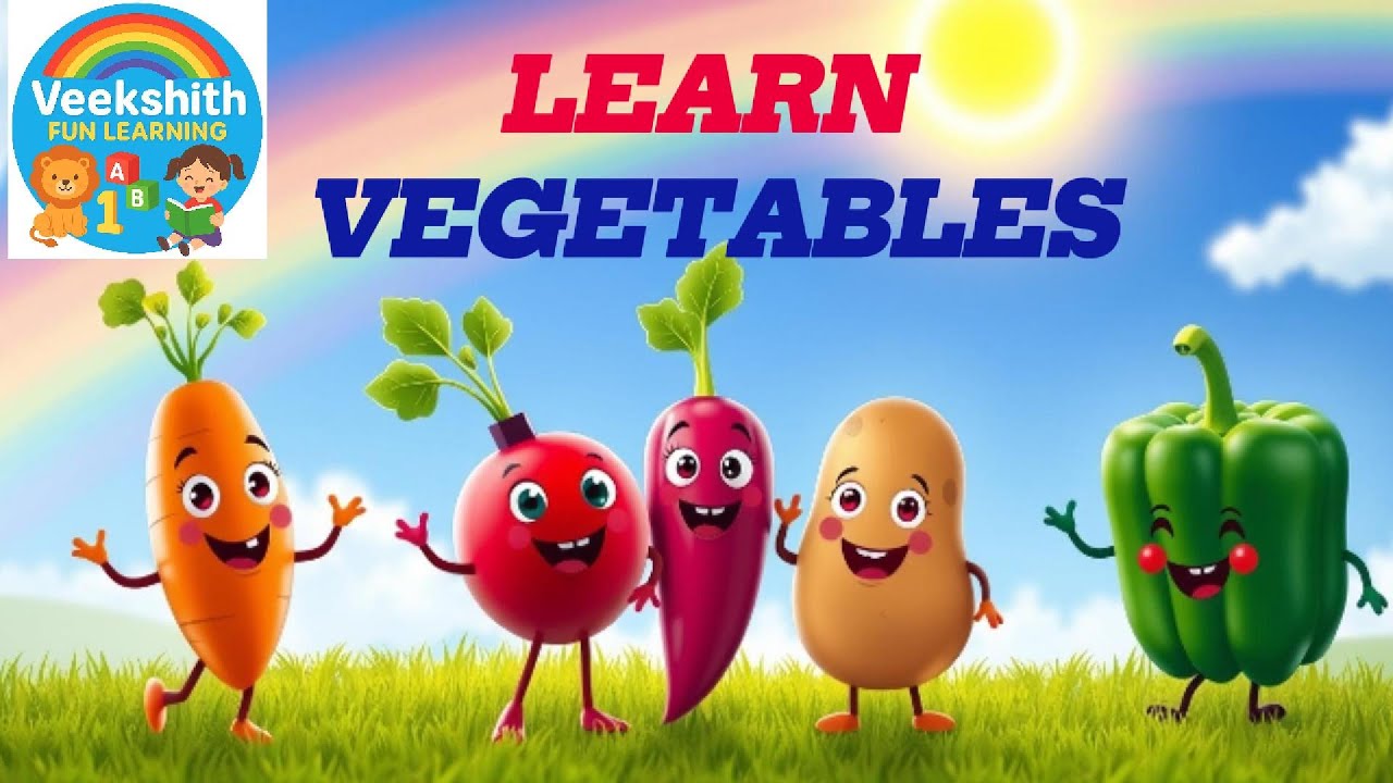 Learn Vegetables for Kids | Fun Learning with Colorful Vegetables ...