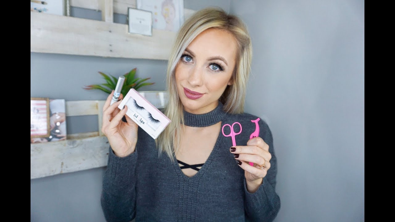 How to Apply False Lashes | For Beginners ft Red Aspen Lashes - YouTube