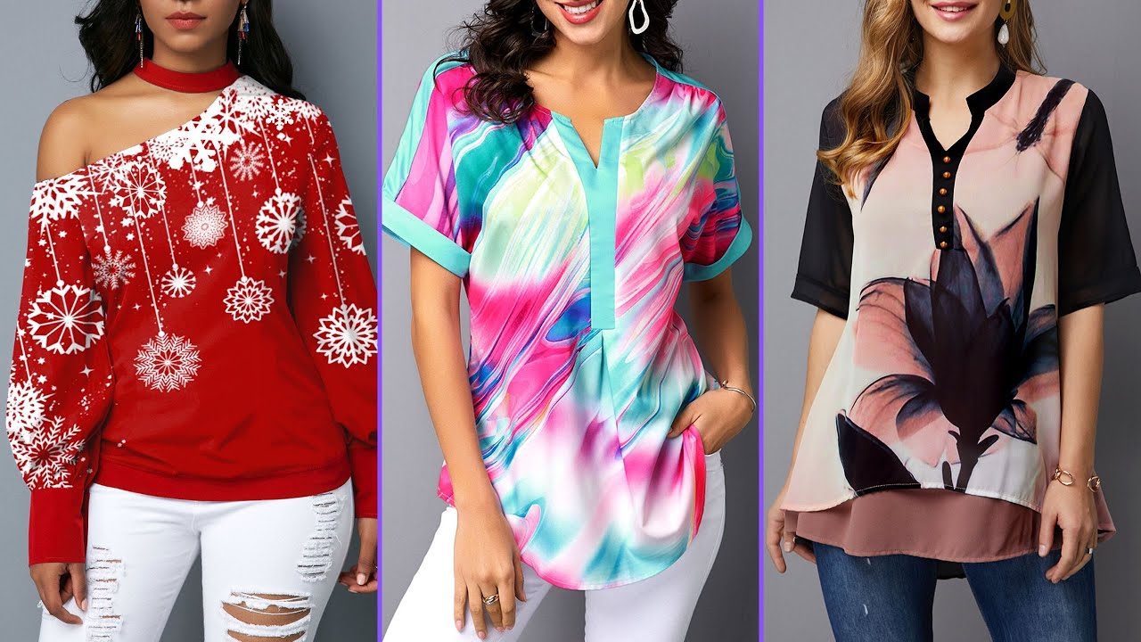 Most useful printed and embroided tops design 2020 || stylish designs ...