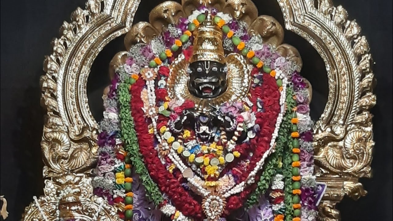 Beautiful Sringer Darshan of Sri Sri Prahlad NrisimhaDev from ISKCON ...