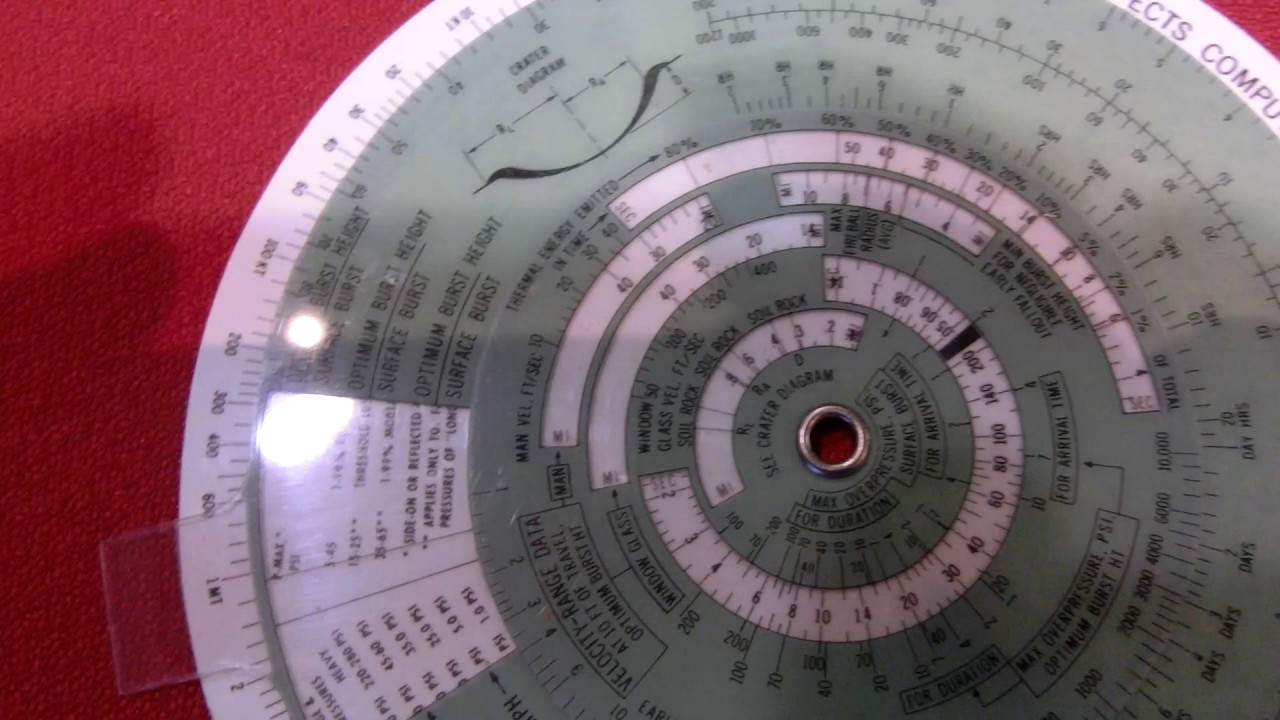 Nuclear Bomb effects computer - Slide ruler - YouTube