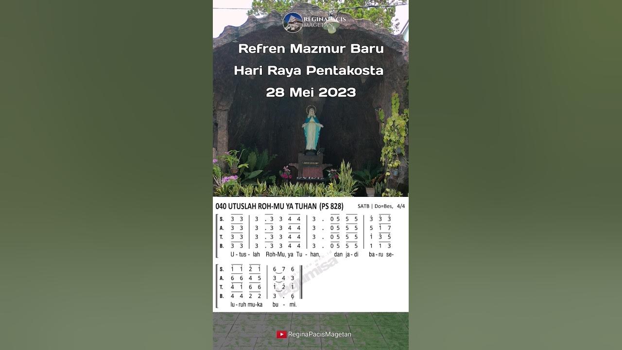 Refren Mazmur Baru Hari Raya Pentakosta #reginapacismagetan #harirayapentakosta #mazmur - YouTube