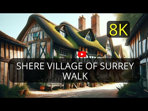 Walking Around the Famous Shere Village - 4K - YouTube