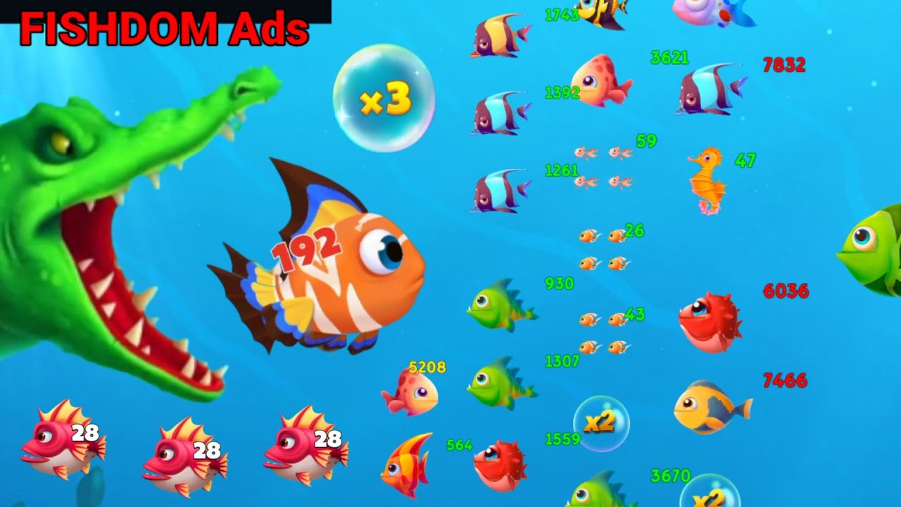 FISHDOM Ads MINI Game 1 New Update Eat Fish Trailer Level Video Game ...