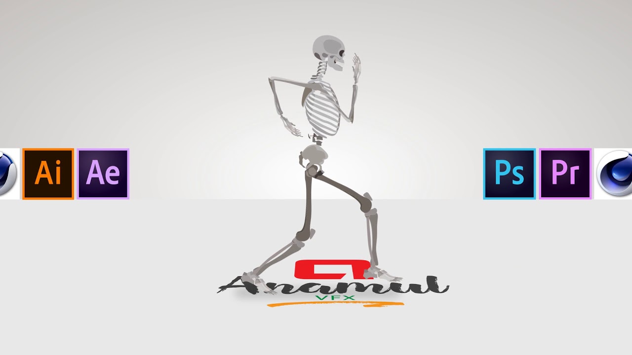 Human body skeleton running animation. - YouTube