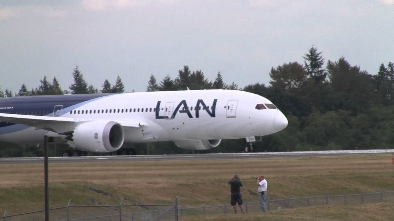 LAN 787 Takeoff and Landing - YouTube
