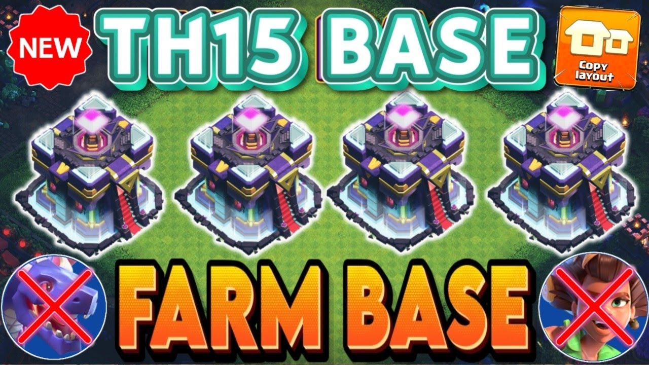 BEST-05 STRONG TH15 FARM BASE WITH COPY LINKS || TH15 BASE ANTI 3 STAR ...