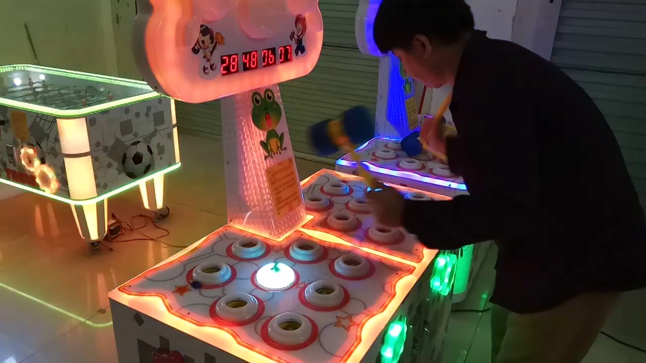 very strong, good quality, Easyfun hit frog game machine - YouTube