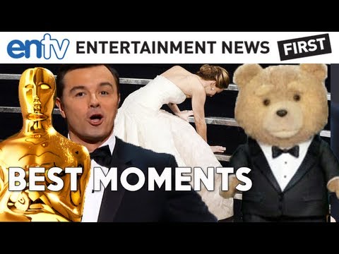 OSCARS 2013 Best Moments : Jennifer Lawrence Trips, Seth Macfarlane ...