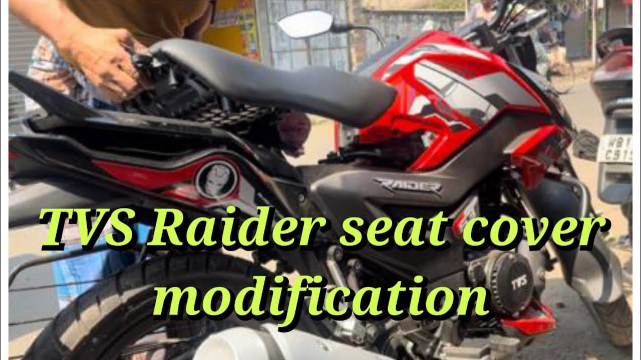 TVS Raider seat cover modification | All bike seat cover modification ...