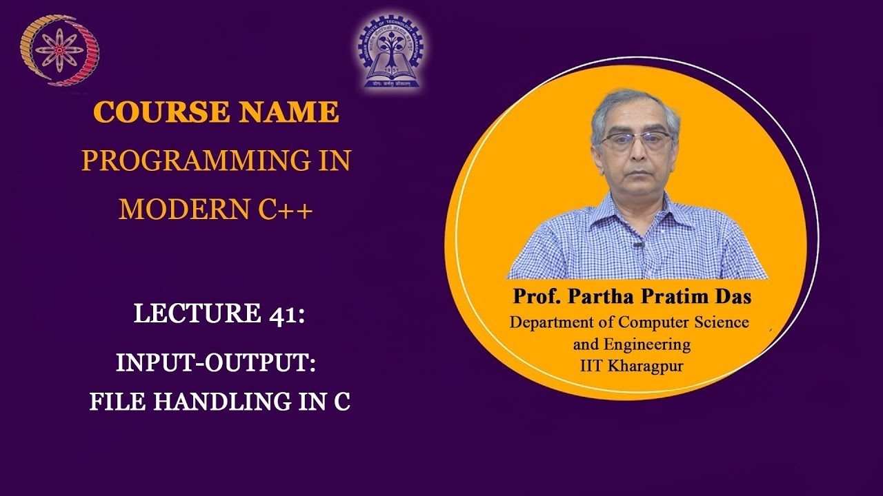 Lecture 41 Input Output File Handling In C Youtube 5628