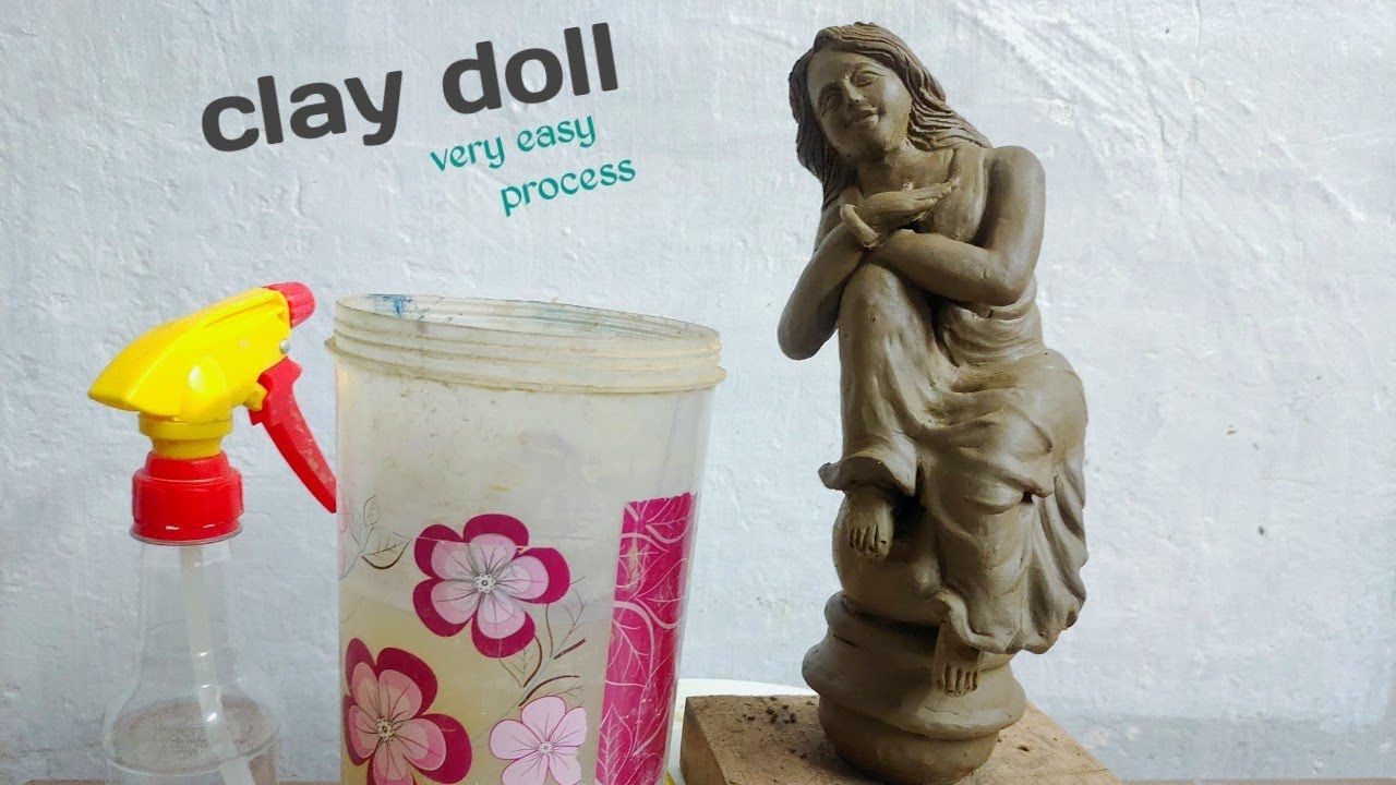 Mitti Ka Doll Banana | Clay art doll making very easy - YouTube
