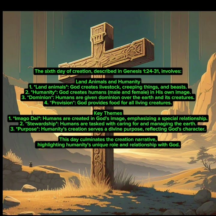 The fifth to seventh day of creation Genesis 1:20-31 and Genesis 2:1-4 ...